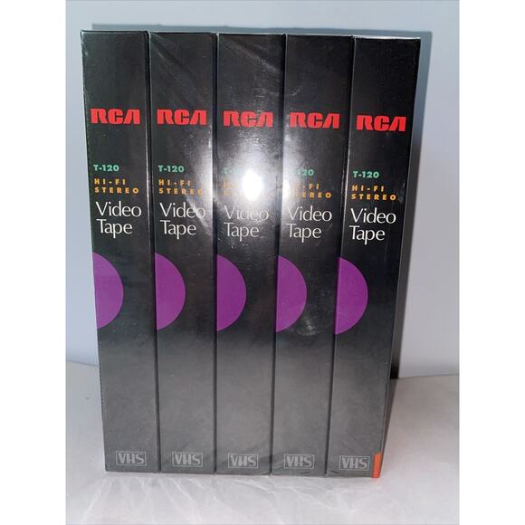 RCA | Media | Vhs Tapes Rca Blank T2 5 Pack Hifi Stereo Video Tapes New ...
